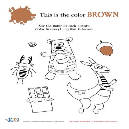 Learning Color Brown for Toddlers and Preschool | PDF
