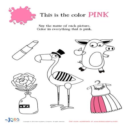 Learning Color Pink for Toddlers and Preschool | PDF