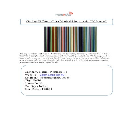 Explore an effortless solution to fix TV lines | PDF