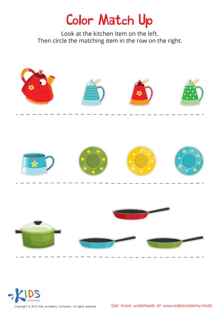 Matching pairs - learning worksheet for kids | PDF