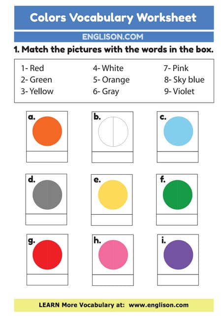 Color names in english | PDF