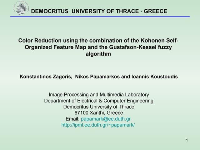 Color Reduction Using The Combination Of The Kohonen Self Organized Feature Map And The 9020