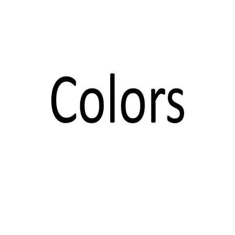 Flashcards: Colors | PPTX