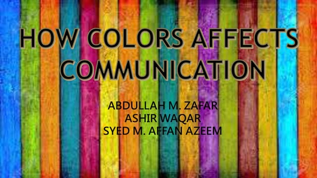 Psychology of colors | PPTX