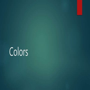 Colors for Children | PPTX