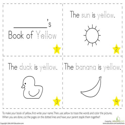 Colors book-of-yellow-preschool-kindergarten | PDF
