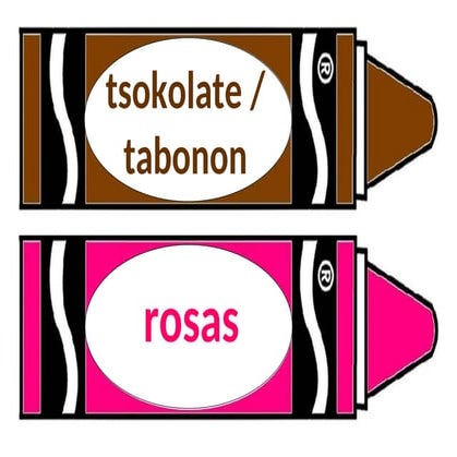 colors-display big crayons with color name_binisaya | DOC