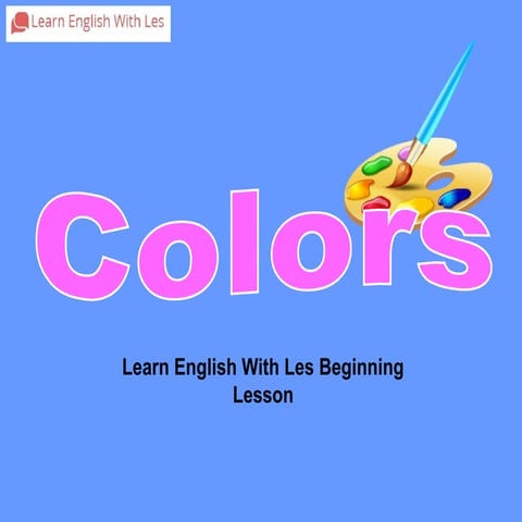 Colors esl-powerpoint | PPT