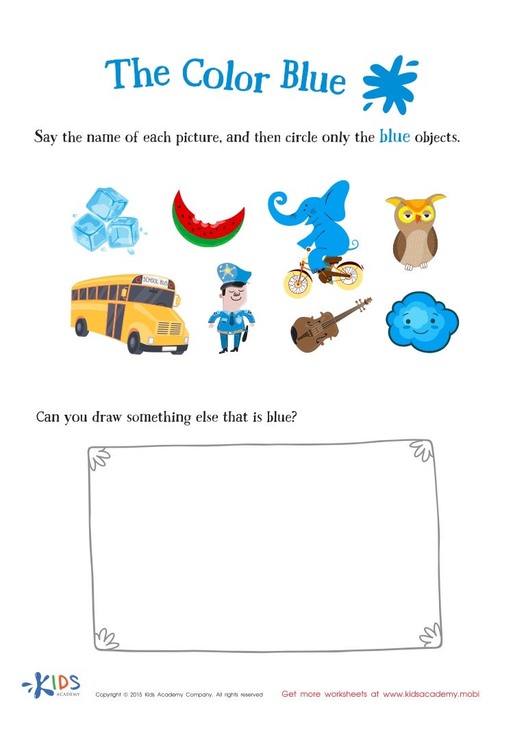 Learning colors for children - Blue