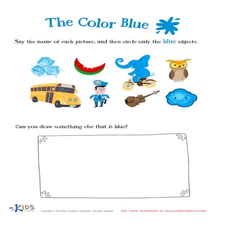 Learning colors for children - Blue | PDF