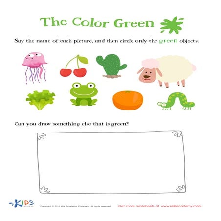 Learning colors for children - Green | PDF