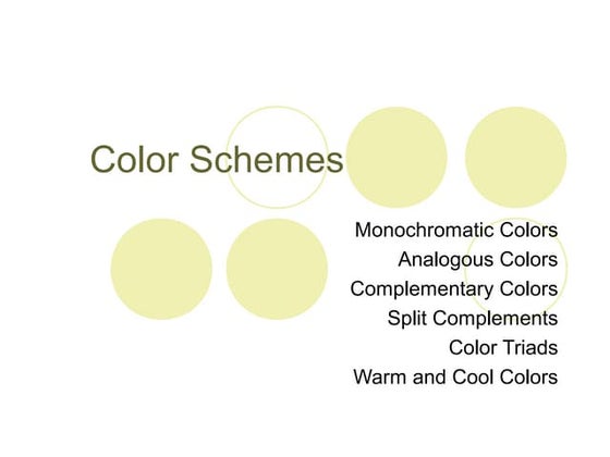 Color schemes painting project steps | PPTX