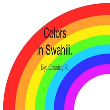 Colors in Swahili. | PPT