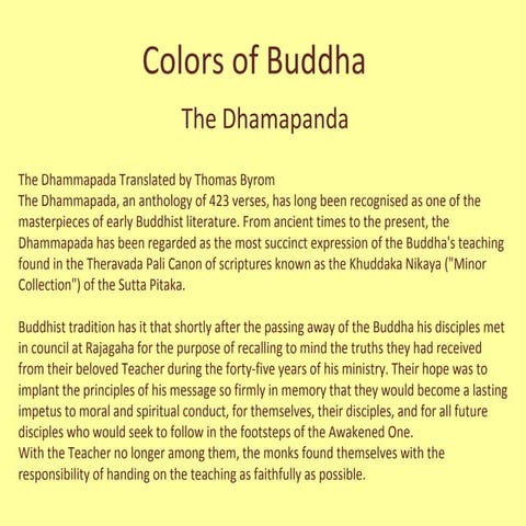 Colors of buddha | PPT