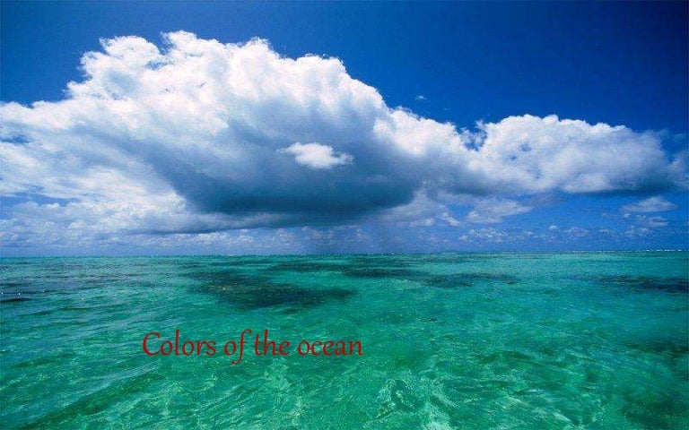 Colors of the ocean