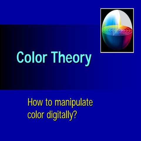 Color theory and 2D graphics | PDF