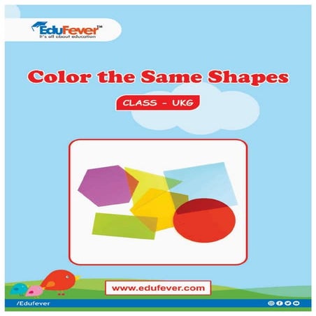 Color the same shape - UKG Worksheet | PDF