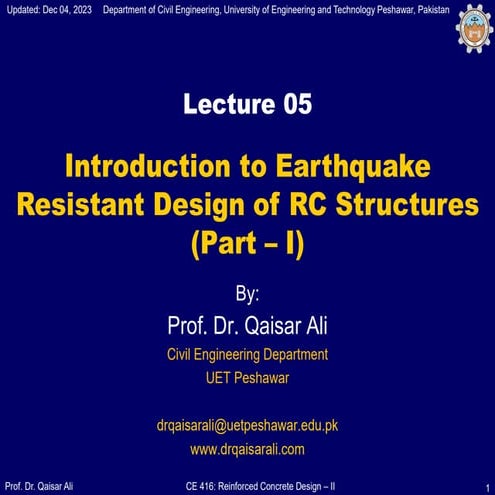 -Color Version- Lecture 05 Part I_Introduction to Earthquake Resistant ...