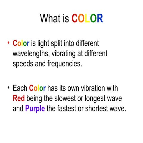 Color vibration seminar power point | PPT