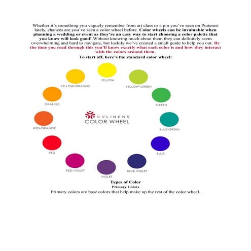 The Standard Color Wheel | PDF