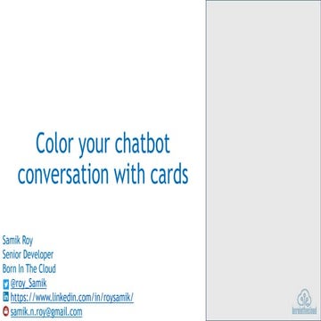 Color your chatbot conversation with cards | PPT