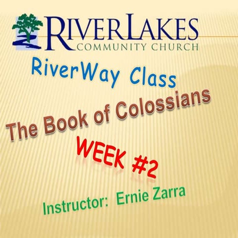Colossians Introduction Presentation Week #1 | PPTX