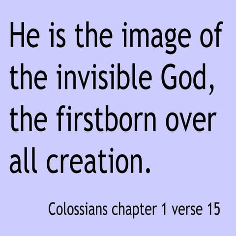 Colossians 1v15 | PPT