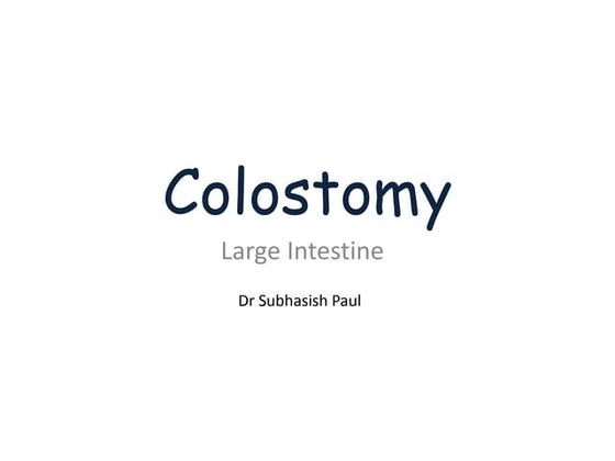Colostomy | PDF | Digestive Disorders | Diseases and Conditions