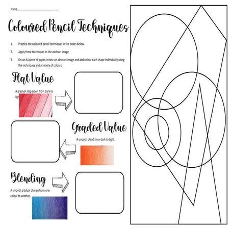 Colour Blending Worksheet for KS3 students | PDF