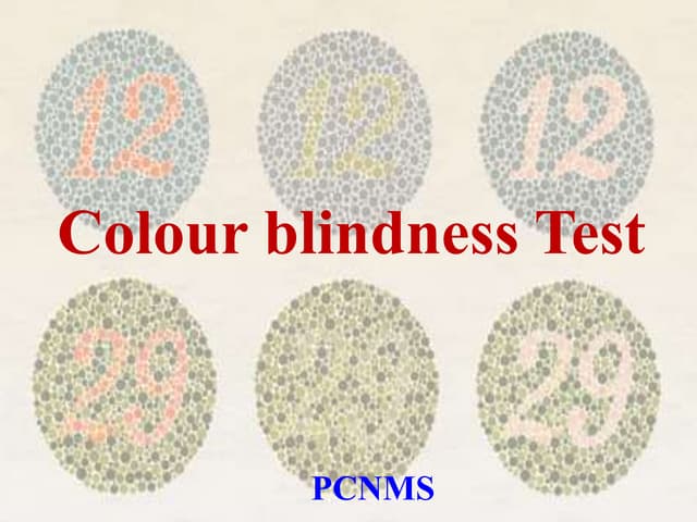 Colour vision test | PPTX