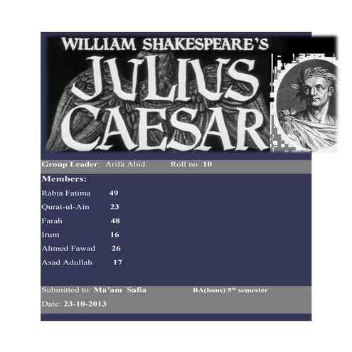 Julius Caesar Characteristics | DOCX