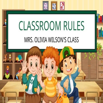 Colourful Cartoon Elementary Classroom Rules Educational Presentation.pptx