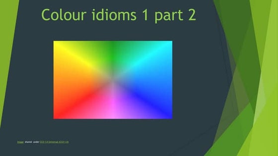 Colour idioms 1 part 2 | PPT