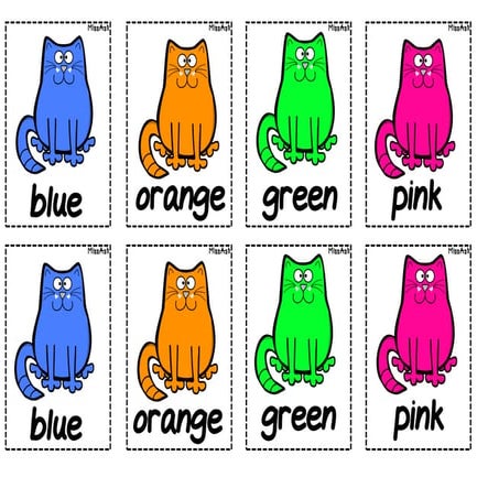 Colour Memory Cards for Pre School Kids. | PDF