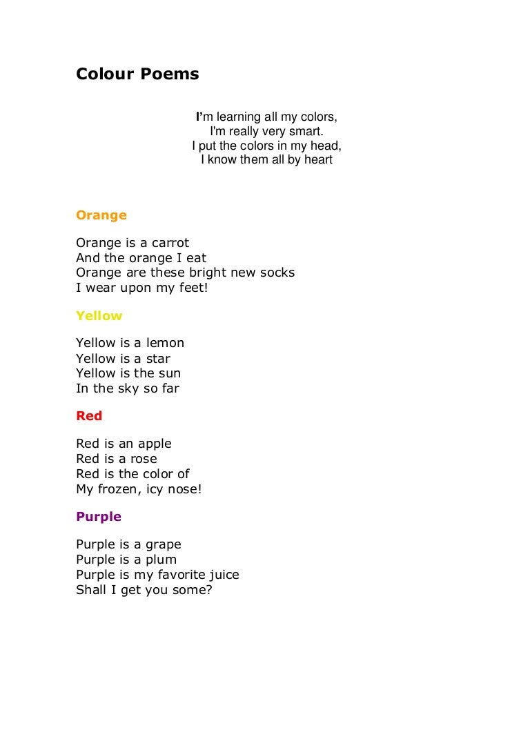 Color Poems