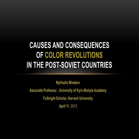 Causes and Concequences of Colour Revolutions in the Post-Soviet ...