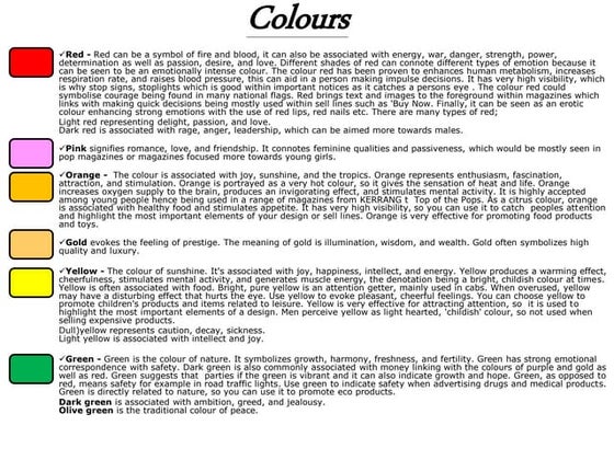 List of Rainbow Colors Names & Their Meanings | PDF