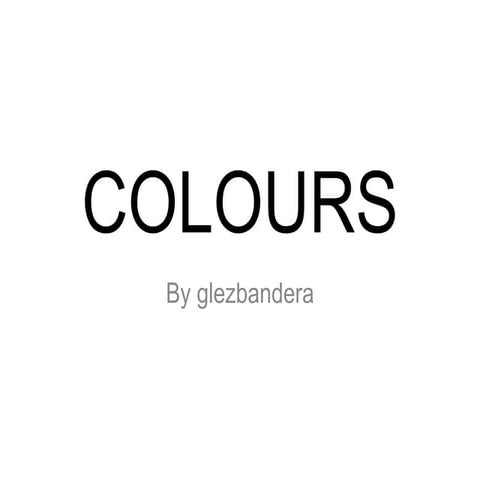Colours name with examples | PDF