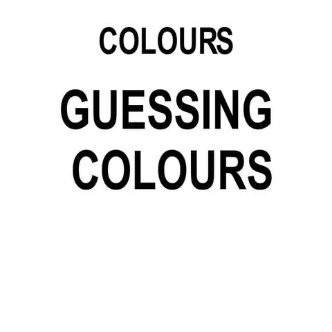 Colours | PPTX