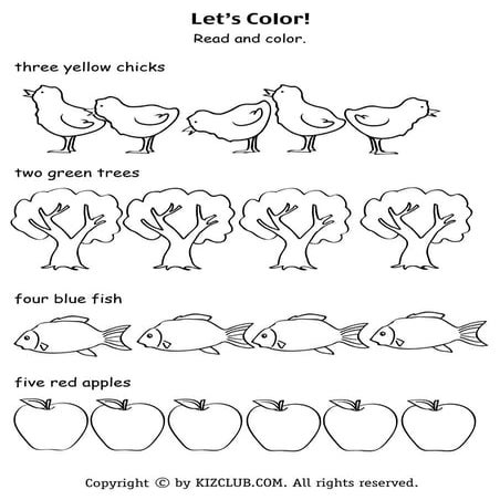 Colours and numbers 1 | PDF