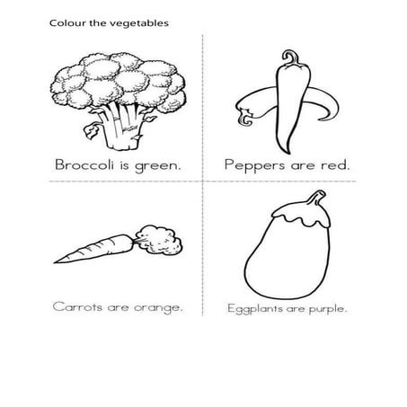Colour the vegetables | DOCX | Food & Drink