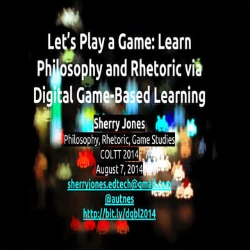Let's Play a Game - Learn Philosophy and Rhetoric via Digital Game ...