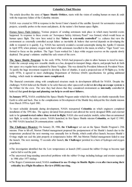 CHALLENGER CASE STUDY | PPTX