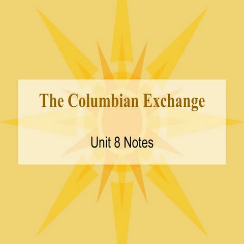 Columbian Exchange | PPT