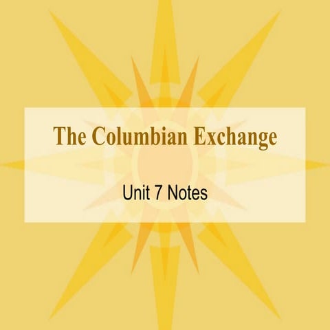 Columbian Exchange Powerpoint | PPT
