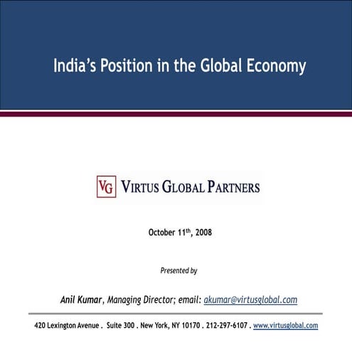 Columbia Presentation On India Virtus Global Partners | PPT