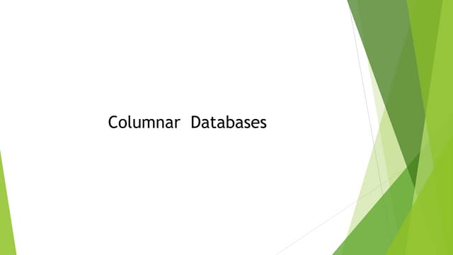 Columnar Databases 1 Pptx