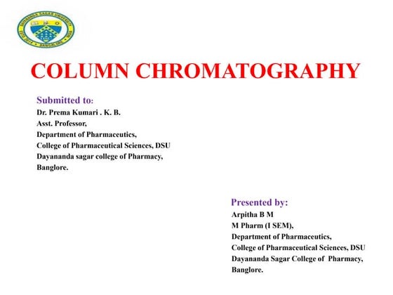 Column Chromatography ppt | PPT