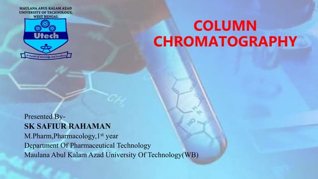 Column Chromatography ppt | PPT