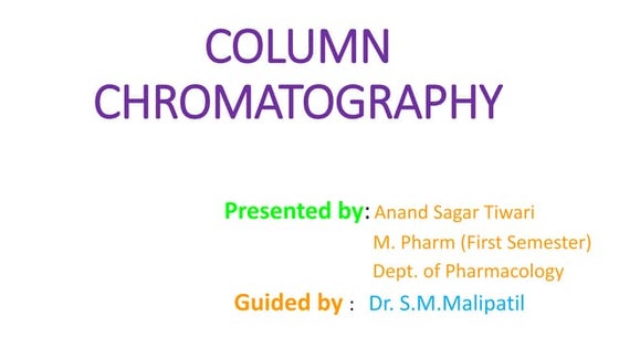 Adsorption And Partition Column Chromatography Pptx